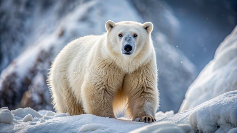 An Elusive Snow Bear in the Himalayas Captured Stock Illustration ...