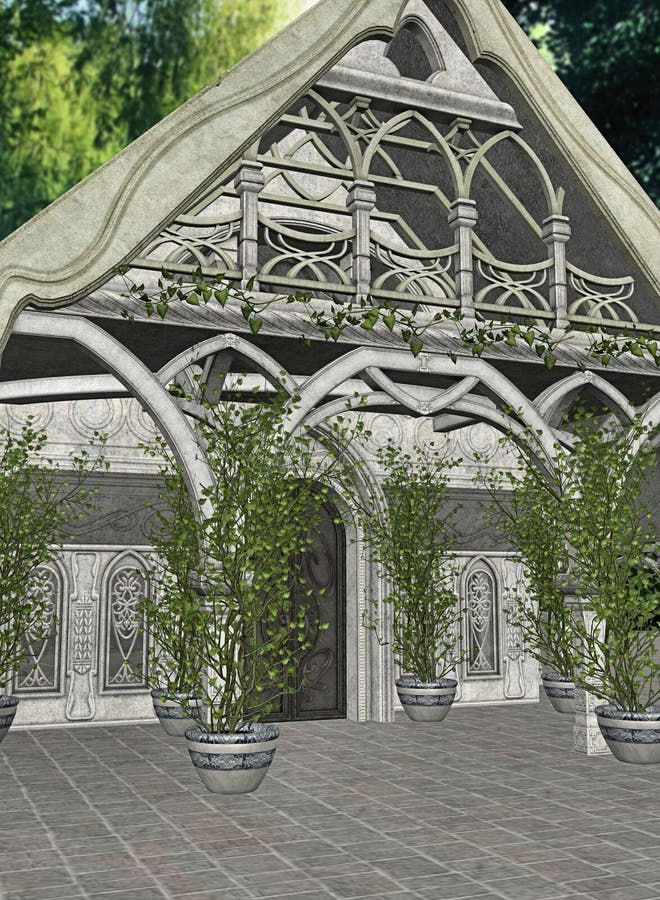 Elven Cottage stock illustration. Illustration of quaint - 11179523