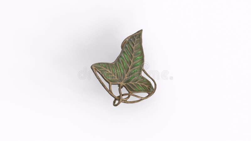 Elven Leaf with White Background Stock Image - Image of forest, wooden ...
