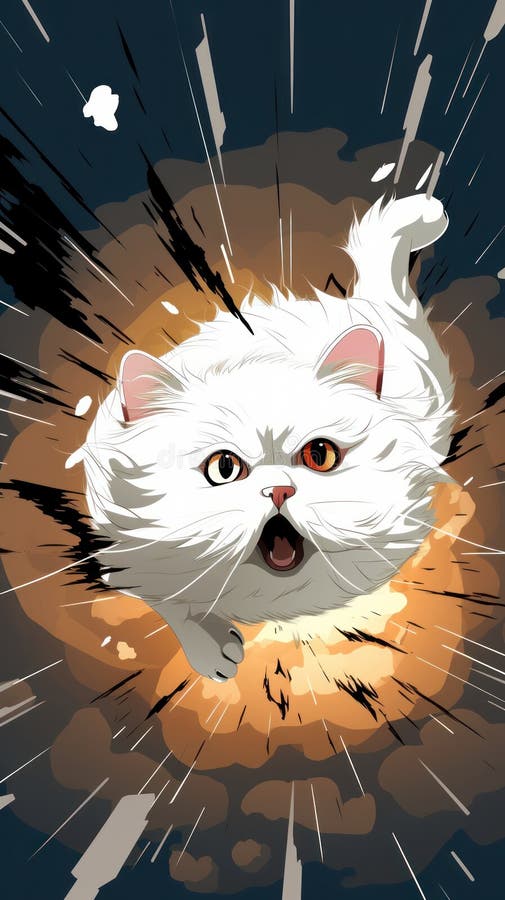 Kitty Cat Closeup Against White Background Stock Illustration ...