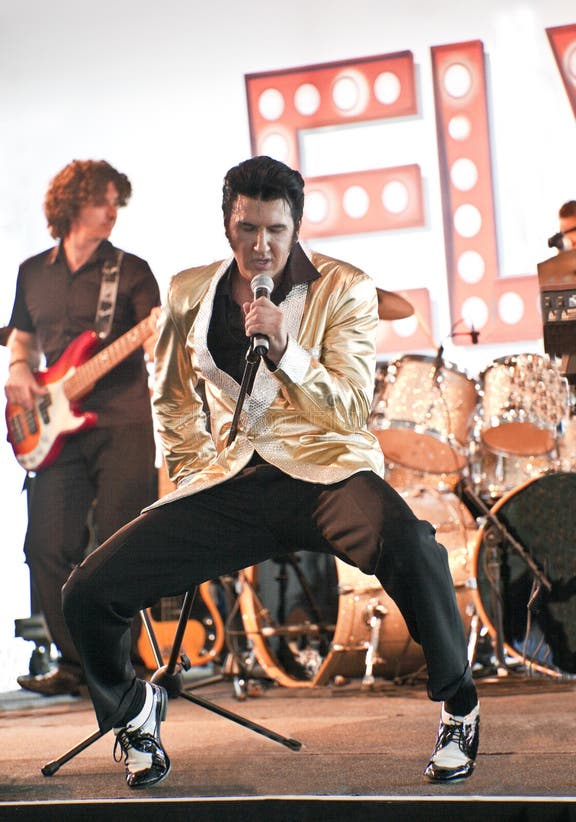 Elvis is alive editorial stock image. Image of glamour - 23041454