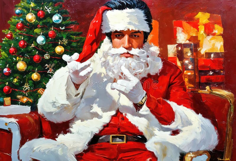 Elvis Presley Dressed As Santa Clause at 20-9-2024 Editorial Image ...