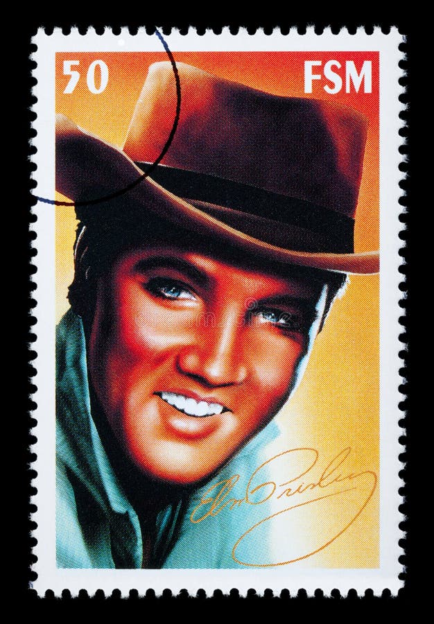 Elvis Presley Postage Stamp Editorial Image - Illustration of country ...