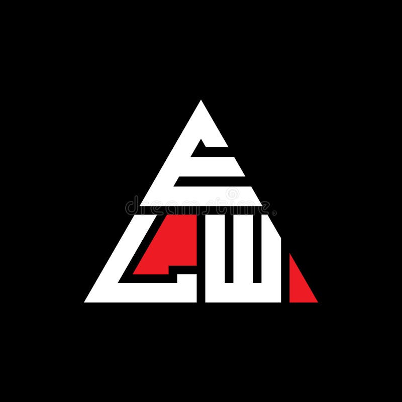 ELW Triangle Letter Logo Design with Triangle Shape. ELW Triangle Logo ...