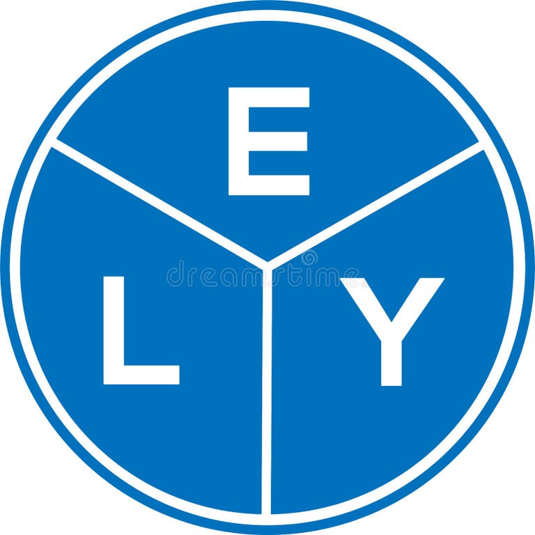 ELY Letter Logo Design on White Background. ELY Creative Circle Letter ...