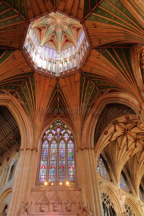 Ely Cathedral Octagon Tower Editorial Stock Image - Image of ceiling ...