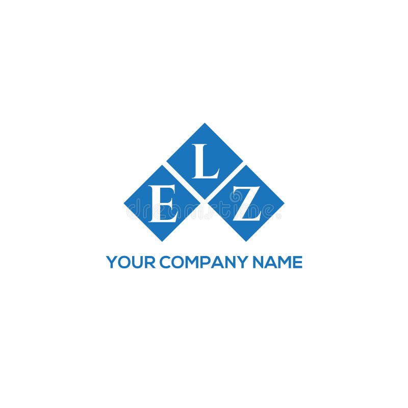 ELZ Letter Logo Design on WHITE Background. ELZ Creative Initials ...
