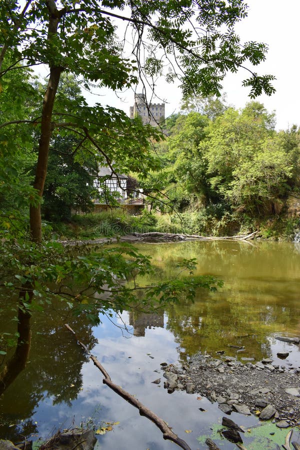 Roes, Germany - 08 16 2022: Elz Lake with Burg Pyrmont and Its ...