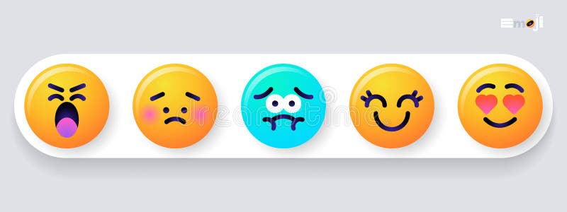 Round Emoticons Yellow Emoji Faces Emoticon Smile, Digital Smiley ...