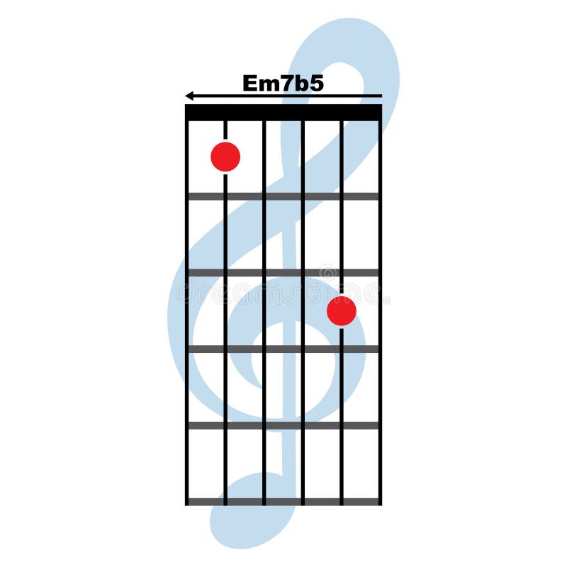 Em7b5 guitar chord icon stock vector. Illustration of major - 303152090