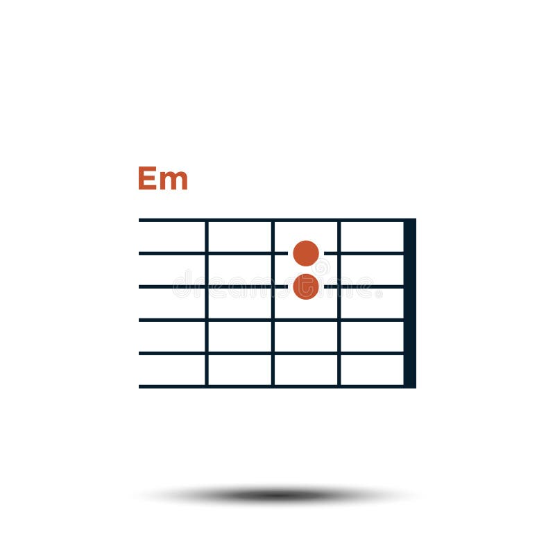 Guitar Chord Basic and Hand Position for Guitar Chord Vector. Isolated ...