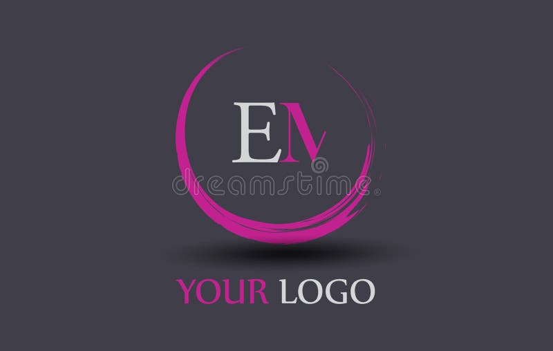 EM E m. Letter Logo Design illustrazione vettoriale. Illustrazione di ...