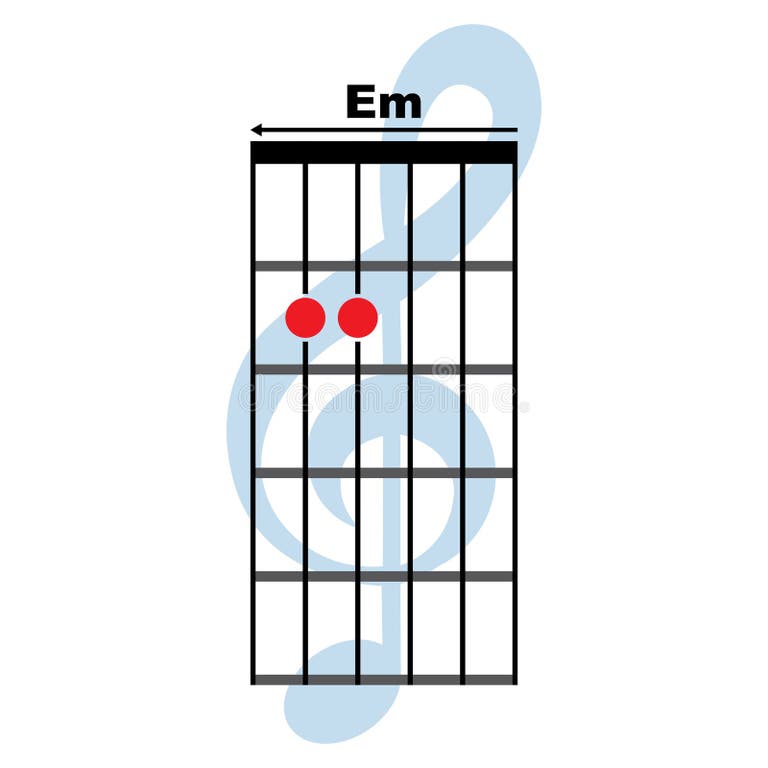 Em guitar chord icon stock vector. Illustration of basic - 303152061