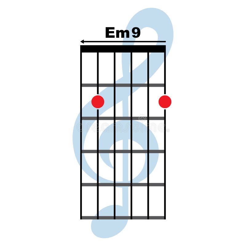 Em9 guitar chord icon stock vector. Illustration of guitarist - 303152129