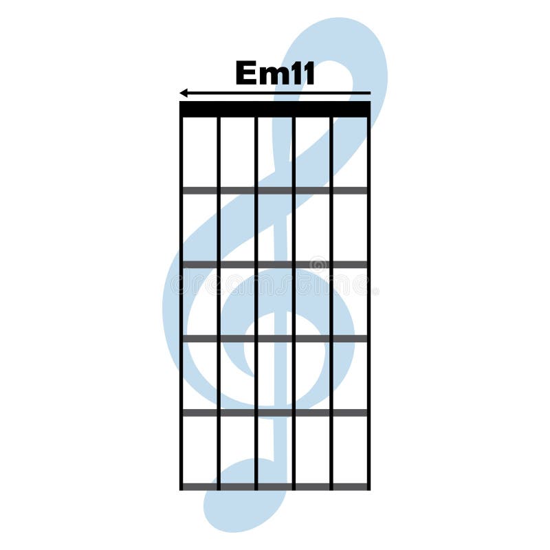 Em11 guitar chord icon stock illustration. Illustration of pick - 304014555