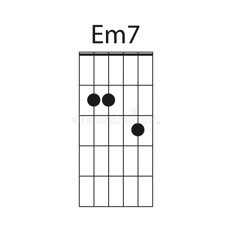 Em7 Guitar Chord Icon Vector Stock Illustration - Illustration of ...
