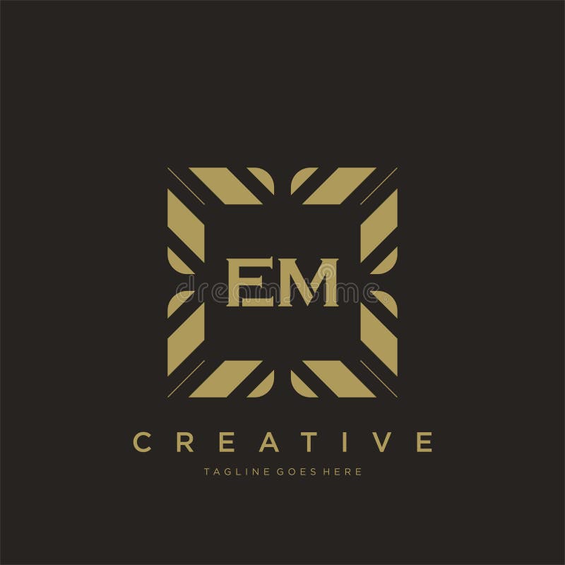 EM Initial Letter Luxury Ornament Monogram Logo Template Vector Stock ...