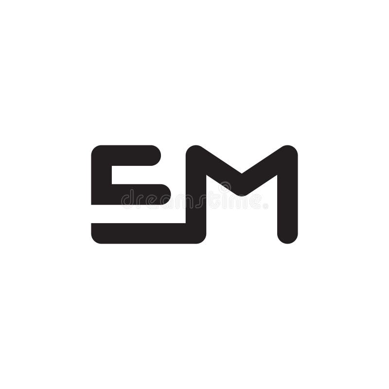Em Initial Letter Vector Logo Stock Vector - Illustration of company ...