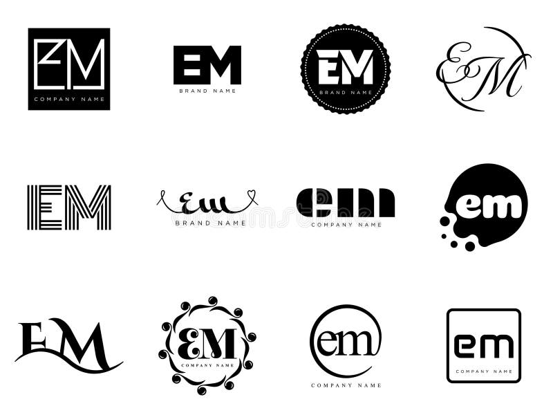 EM Logo Company Template. Letter E and M Logotype Stock Vector ...