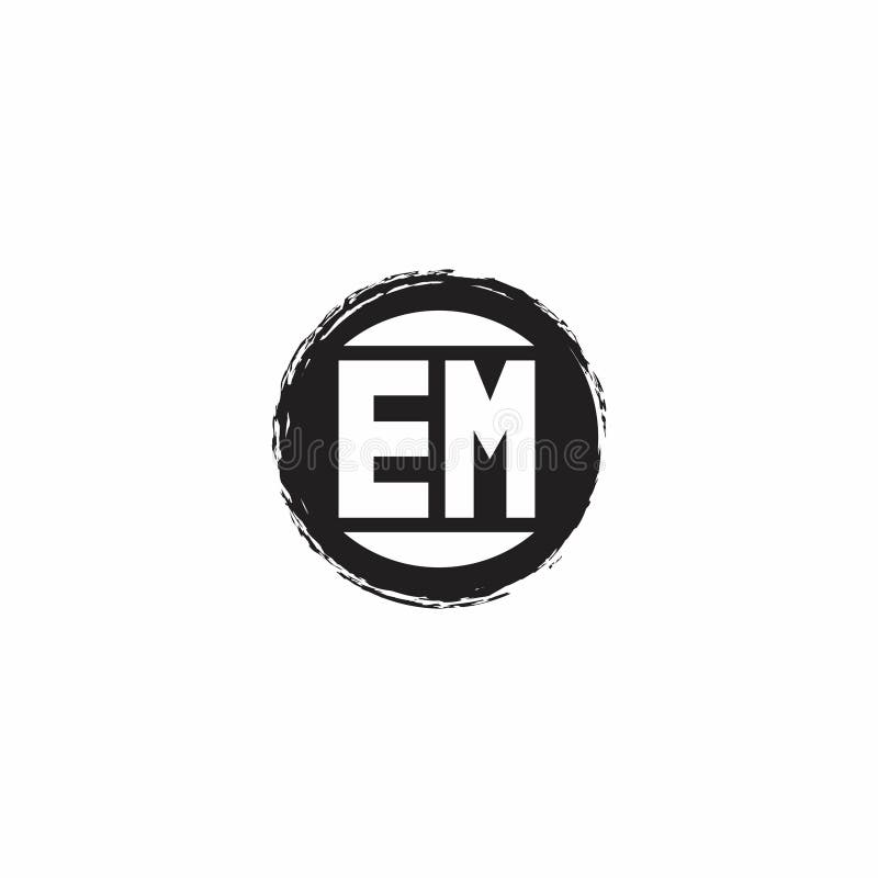 Em Circle Shape Letter Logo Design Stock Illustrations – 181 Em Circle ...