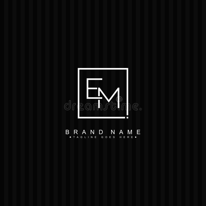 EM Minimal Vector Logo - Simple Business Logo for Monogram E and M ...