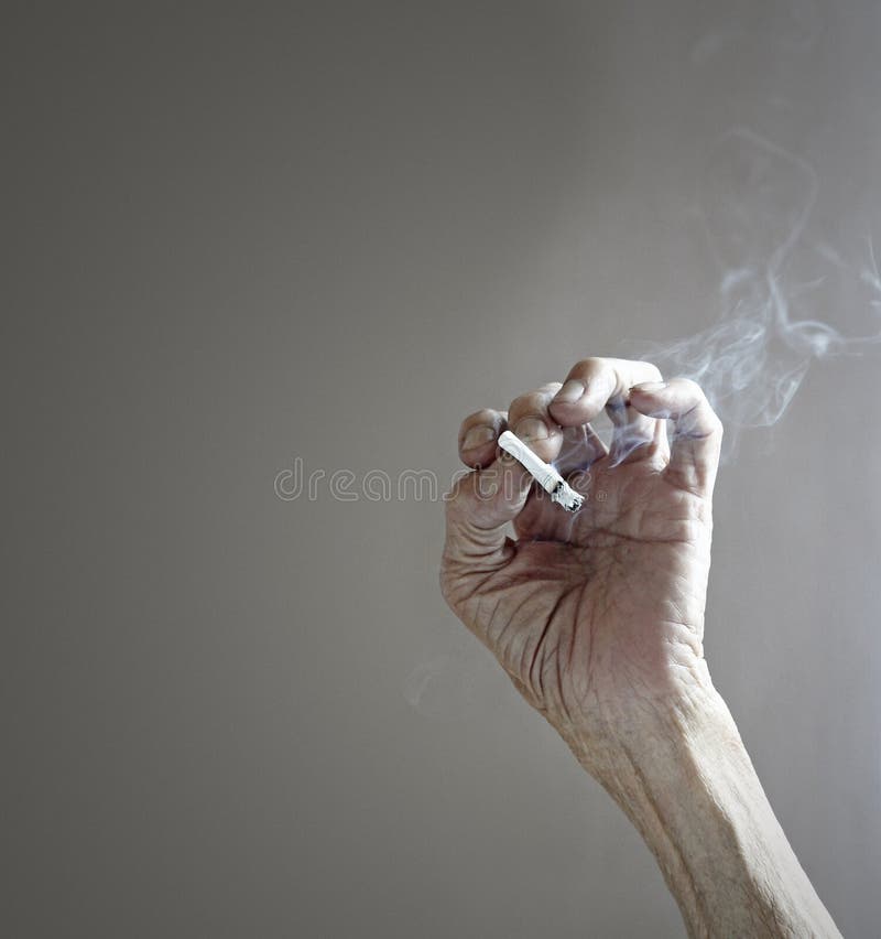 Emaciated Hand Holding Cigarette Stock Photo - Image of harmful ...
