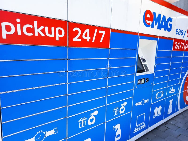 EMAG Easybox Pickup Point in Bucharest, Romania, 2021 Editorial ...