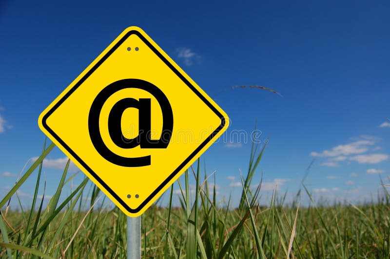Email stock photo. Image of sign, internet, grass, danger - 11151724