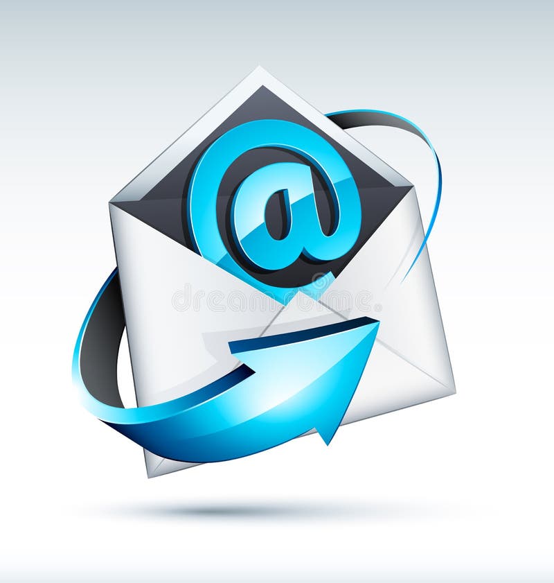 Email and arrow concept stock vector. Illustration of envelope - 13597144