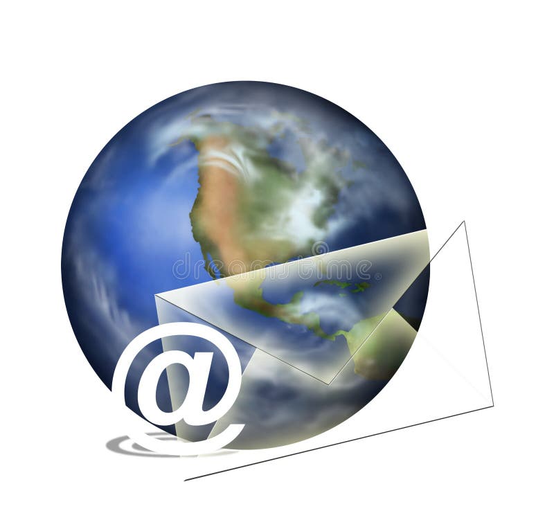 Globe Email / Vector stock vector. Illustration of internet - 14561453