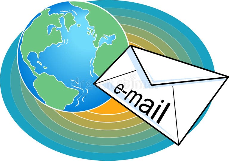 Email stock vector. Illustration of blue, connection, communications ...