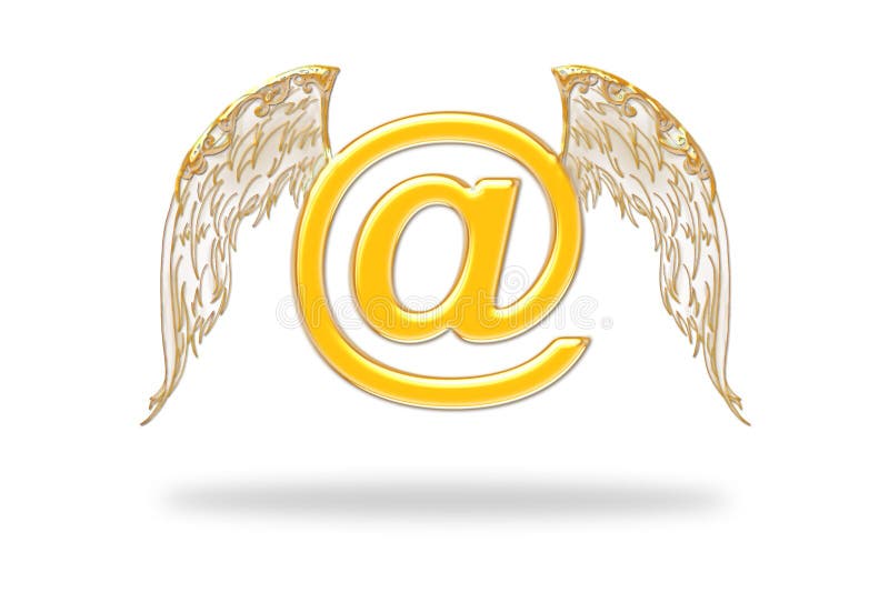 Email symbol with wings. stock vector. Illustration of family - 27867179