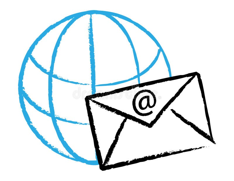 Email stock vector. Illustration of blue, connection, communications ...