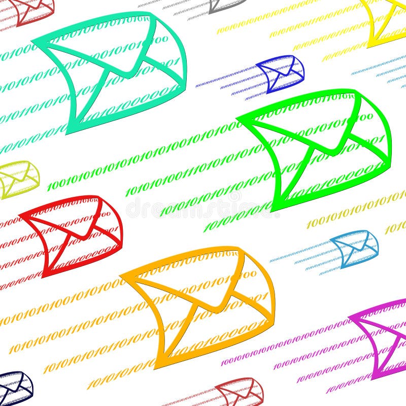 Email through the space stock vector. Illustration of planet - 2720226