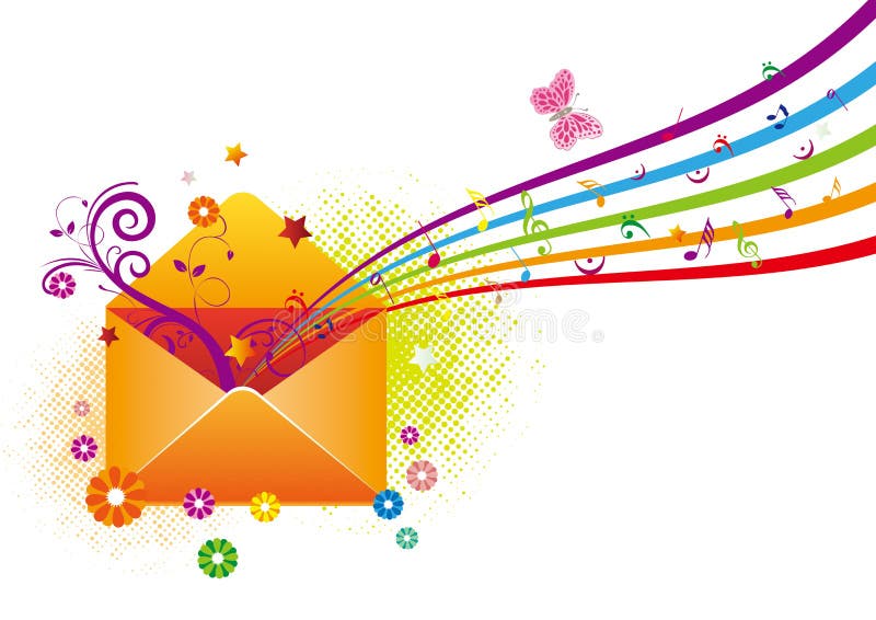 Email stock vector. Illustration of abstract, green, envelope - 9647697