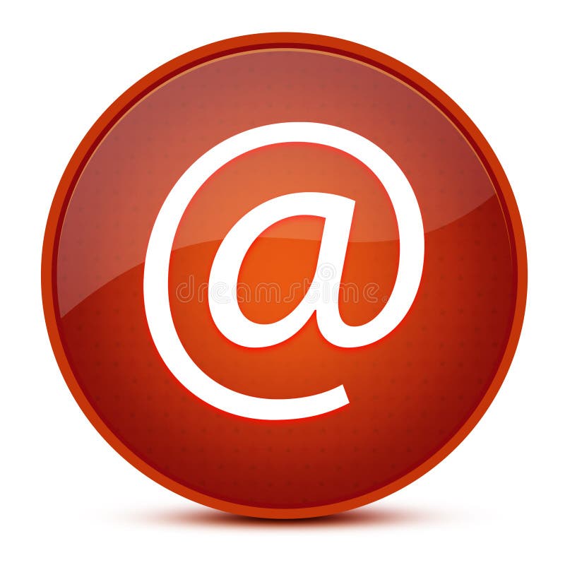 Email Address Aesthetic Glossy Brown Round Button Abstract Stock ...