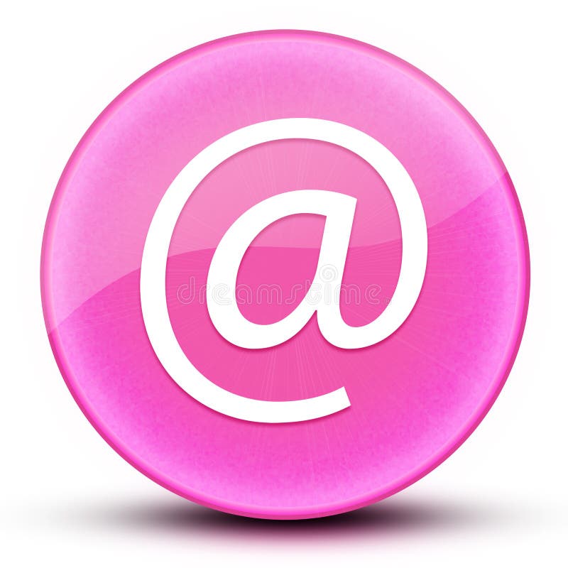 Email Address Eyeball Glossy Elegant Pink Round Button Abstract Stock ...