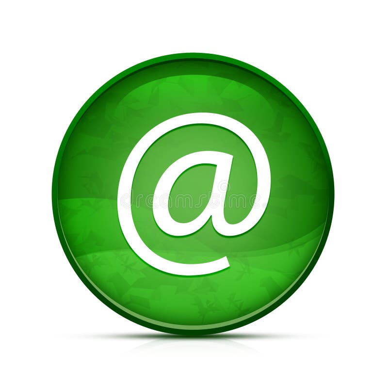 Email Address Help Icon on Classy Splash Green Round Button ...