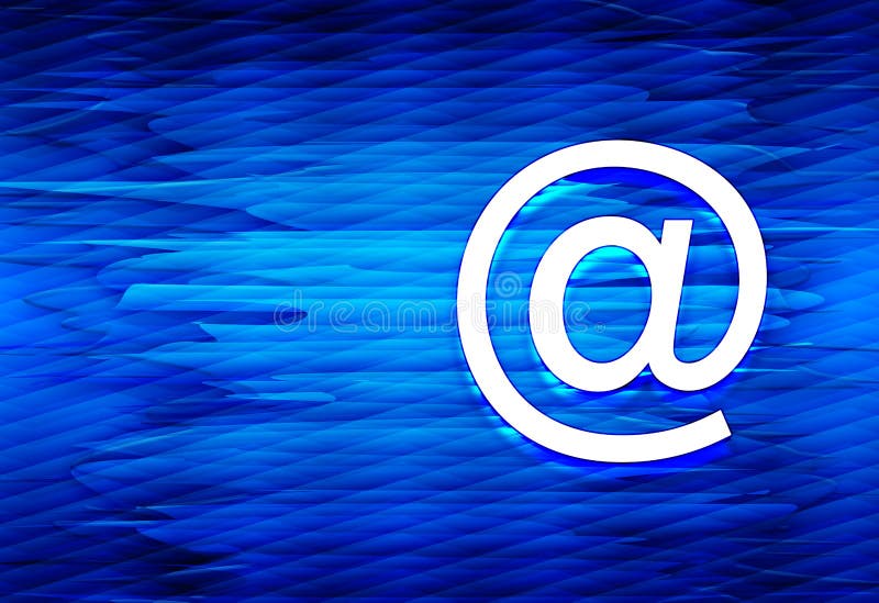 Email Address Icon Isolated on Glassy Blue Round Button Abstract Stock ...