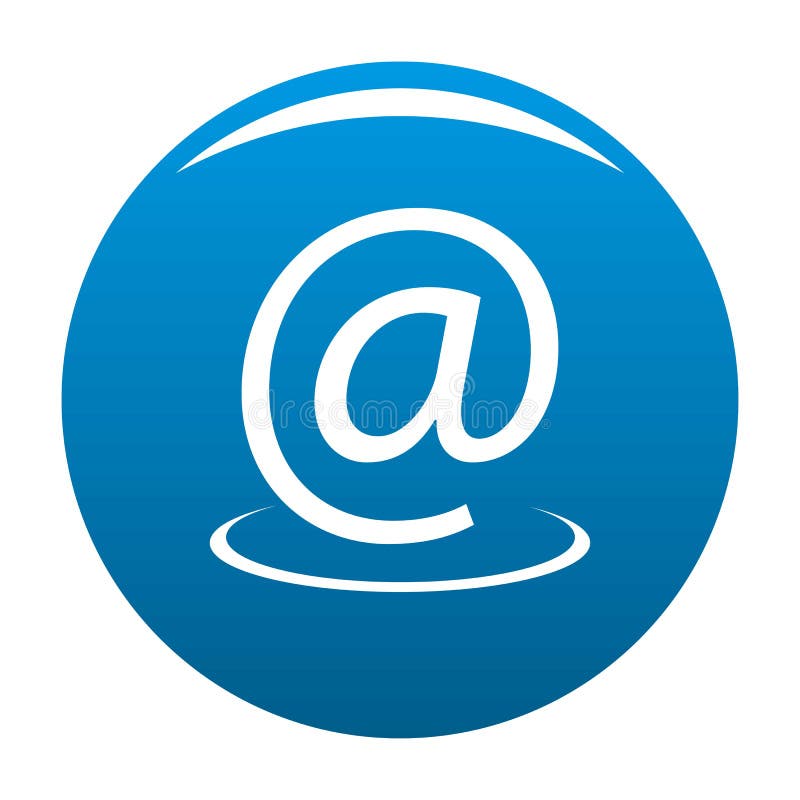 Email Address Icon Blue Vector Stock Vector - Illustration of postal ...