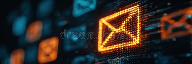 Email Address Icon Displayed Under Layered Encryption, Showcasing ...