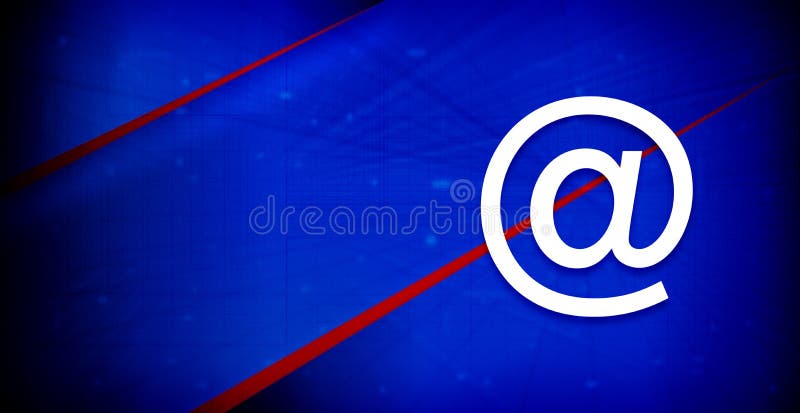 Email Address Icon Elegant Architecture Design Blue Banner Illustration ...