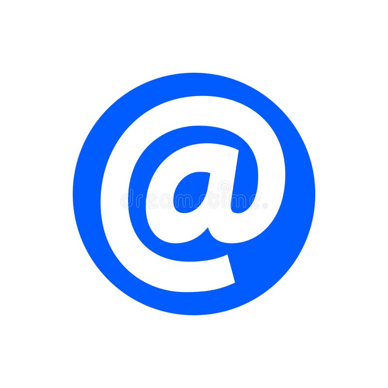 Email Address Icon Isolated on Glassy Blue Round Button Abstract Stock ...