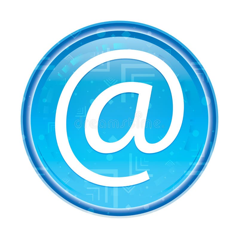 Email Address Icon Floral Blue Round Button Stock Illustration ...