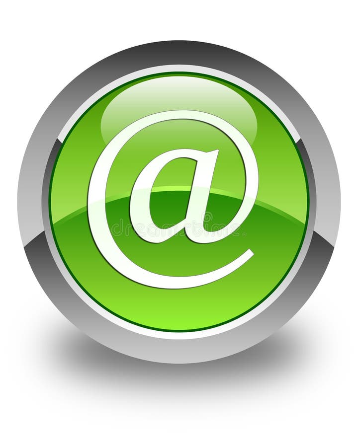 Email Address Icon Glossy Green Round Button Stock Illustration ...