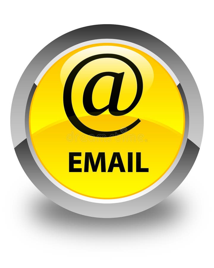 Email (address Icon) Glossy Yellow Round Button Stock Illustration ...