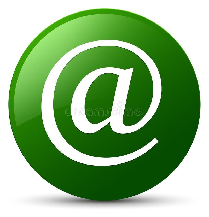 Email Address Icon Green Round Button Stock Illustration - Illustration ...