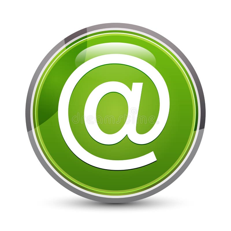Email Address Icon Elegant Green Round Button Vector Illustration Stock ...