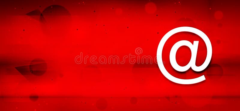 Email Address Icon Motion Art Abstract Red Banner Illustration Stock ...