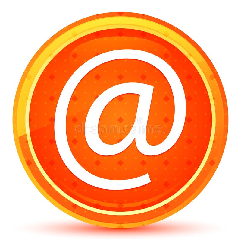 Email Address Icon Natural Orange Round Button Stock Illustration ...